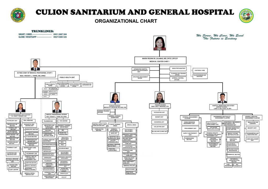 Organizational Chart - Culion Sanitarium and General Hospital